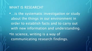 Writing a Scientific Paper | PPTX