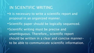 Writing a Scientific Paper | PPTX