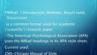 Writing a Scientific Paper | PPTX