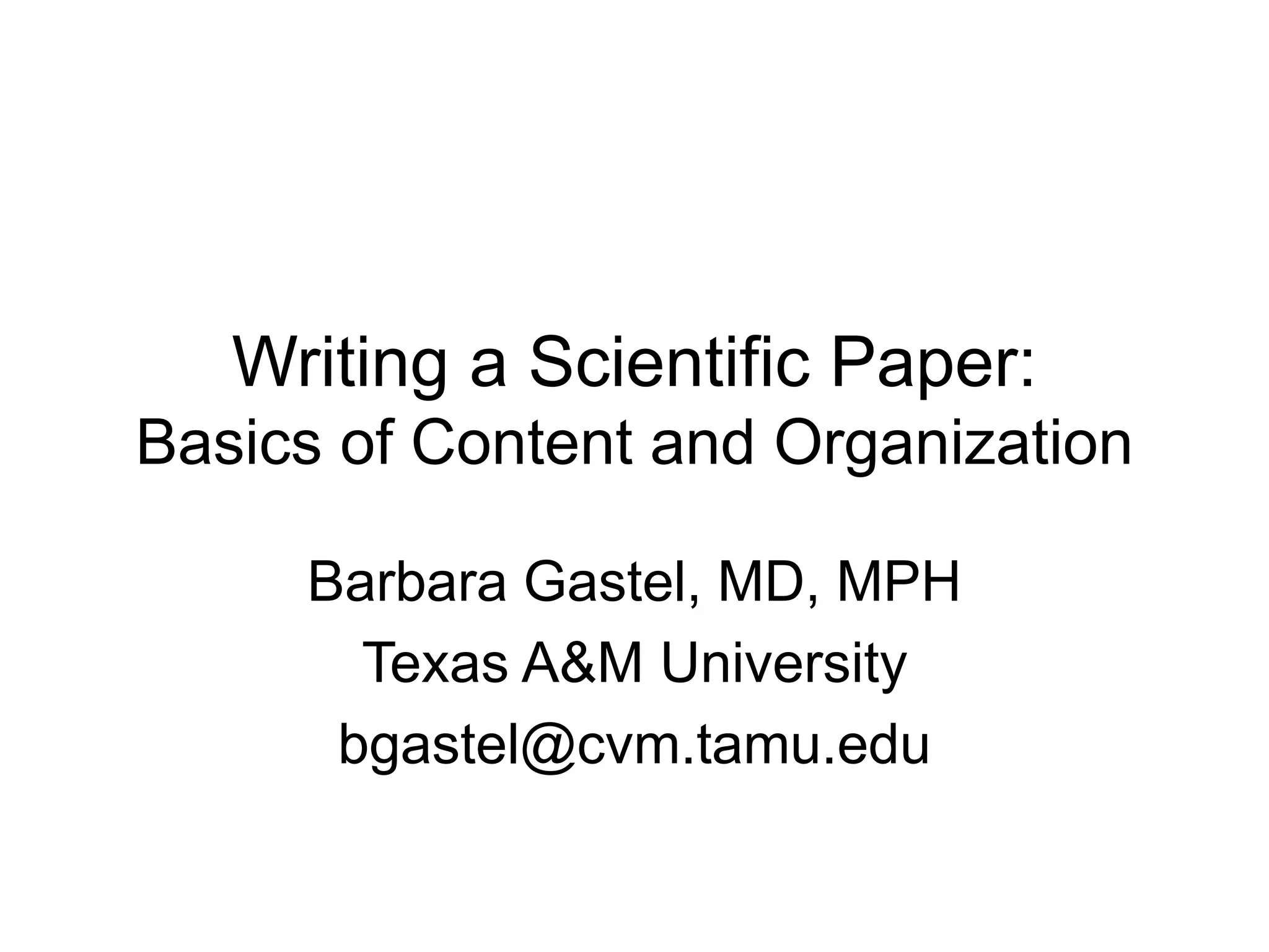 WritingAScientificPaper.ppt