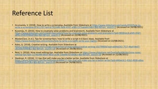 Writing A Screenplay Pptx