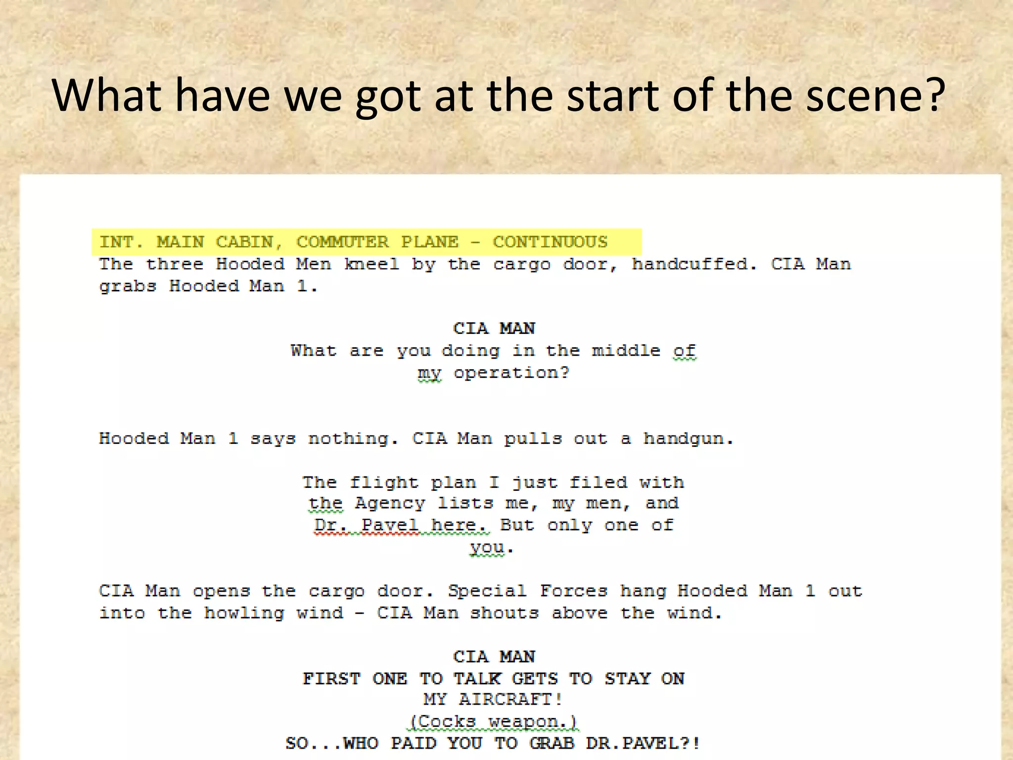Writing a film script (introduction to the basics) | PPTX