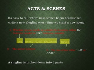 Writing screenplays - an introduction | PPTX
