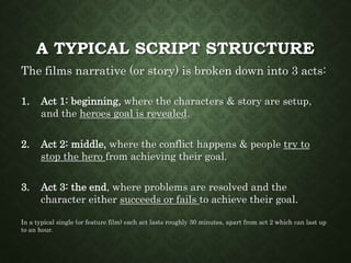 Writing screenplays - an introduction | PPTX