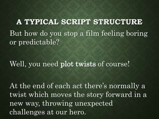 Writing screenplays - an introduction | PPTX