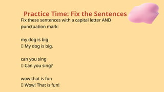 Mastering Sentence Writing: Capital Letters and Punctuation Rules for ...