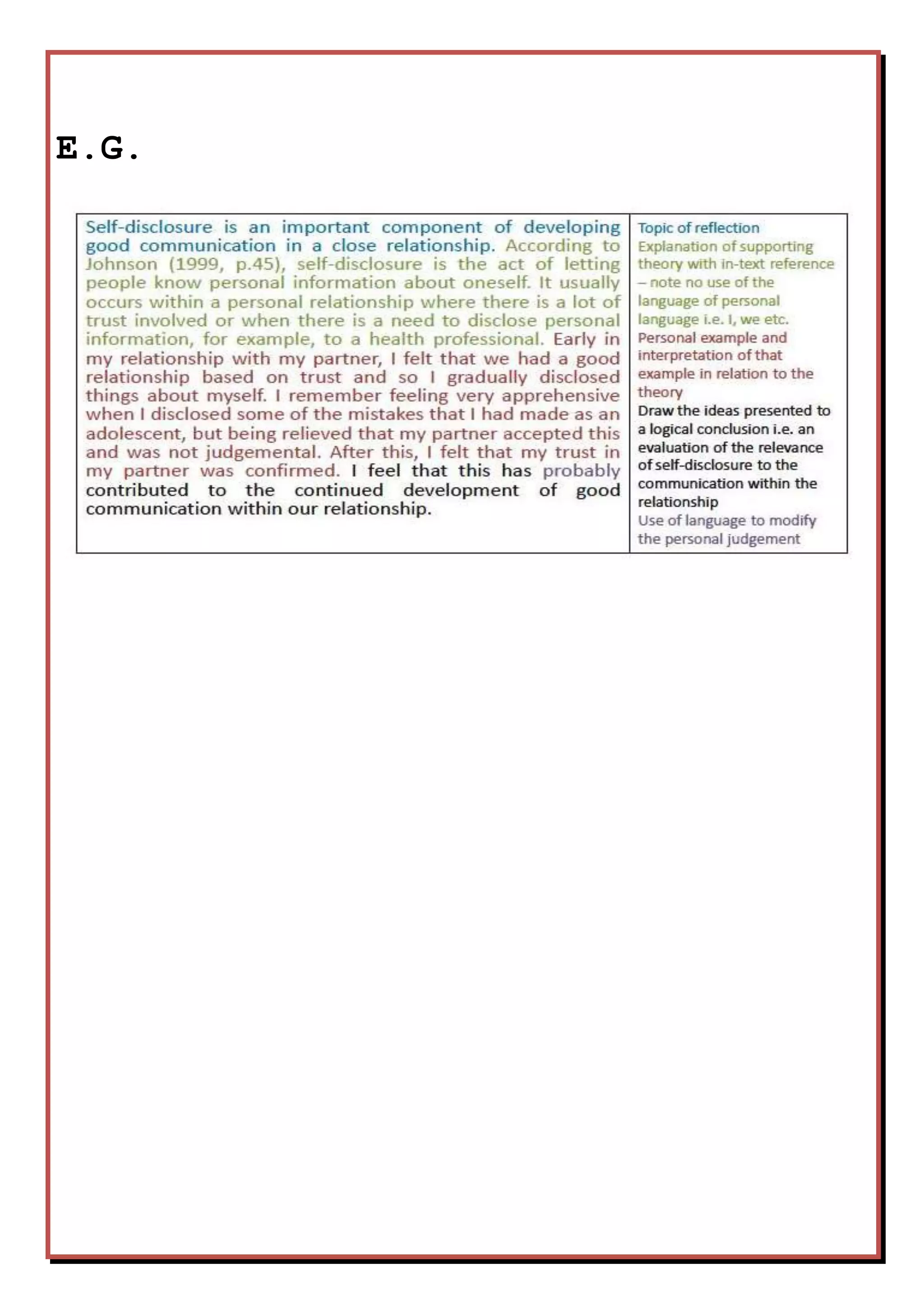 Writing a Short Reflection | DOCX