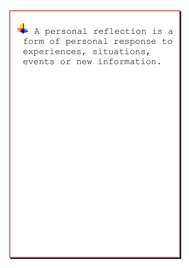 Writing a Short Reflection | PDF