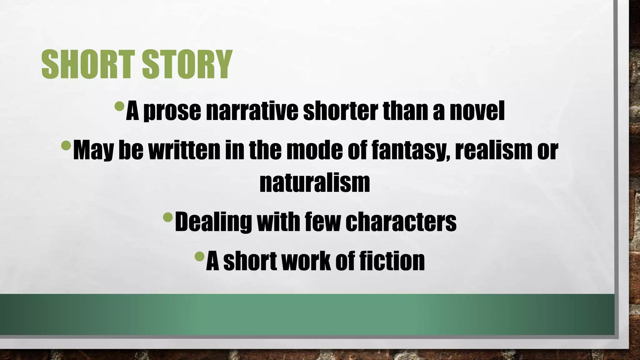 Elements of Short Story | PPTX