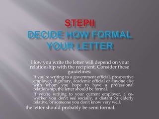 Writing a simple letter | PPTX