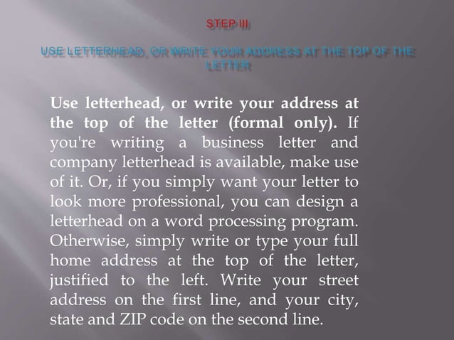 Writing a simple letter | PPTX