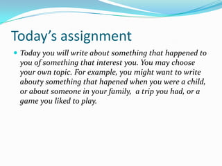 Writing assessment | PPTX