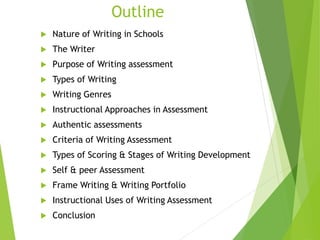Writing assessment | PPTX