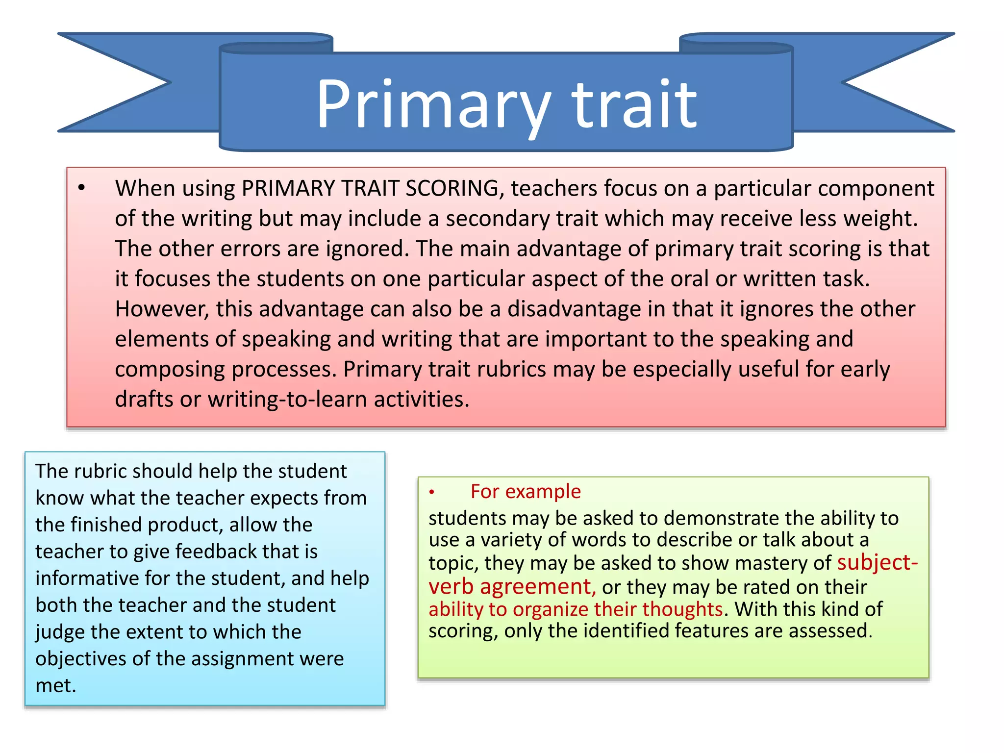 Writing assessment | PPTX