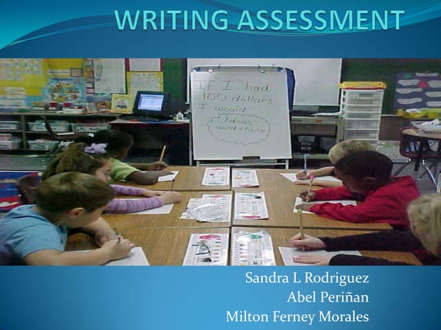 Writing assessment. 8 | PPTX
