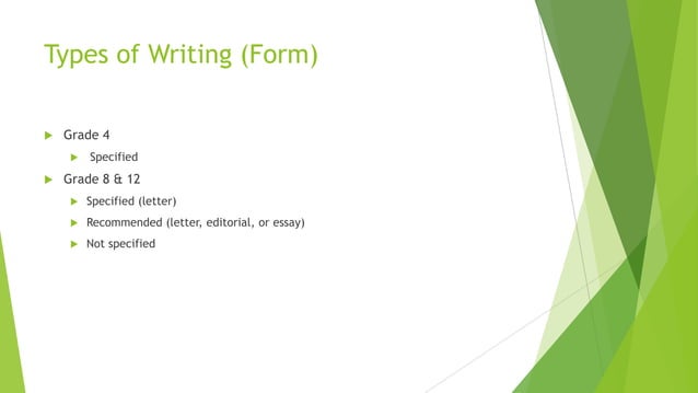 Writing Assessment Framework 2011 NAEP | PPTX | Educational Assessment ...
