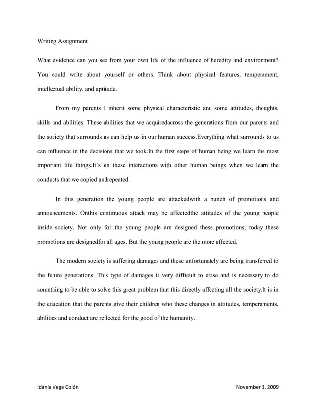 Writing Assignment | DOCX