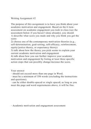 Writing Assignment #2The purpose of this assignment is to have.docx | Business Accounting ...
