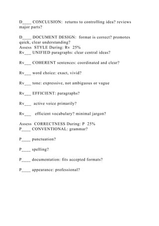 Writing Assignment #2 Writing Review Checklist and Rubric .docx