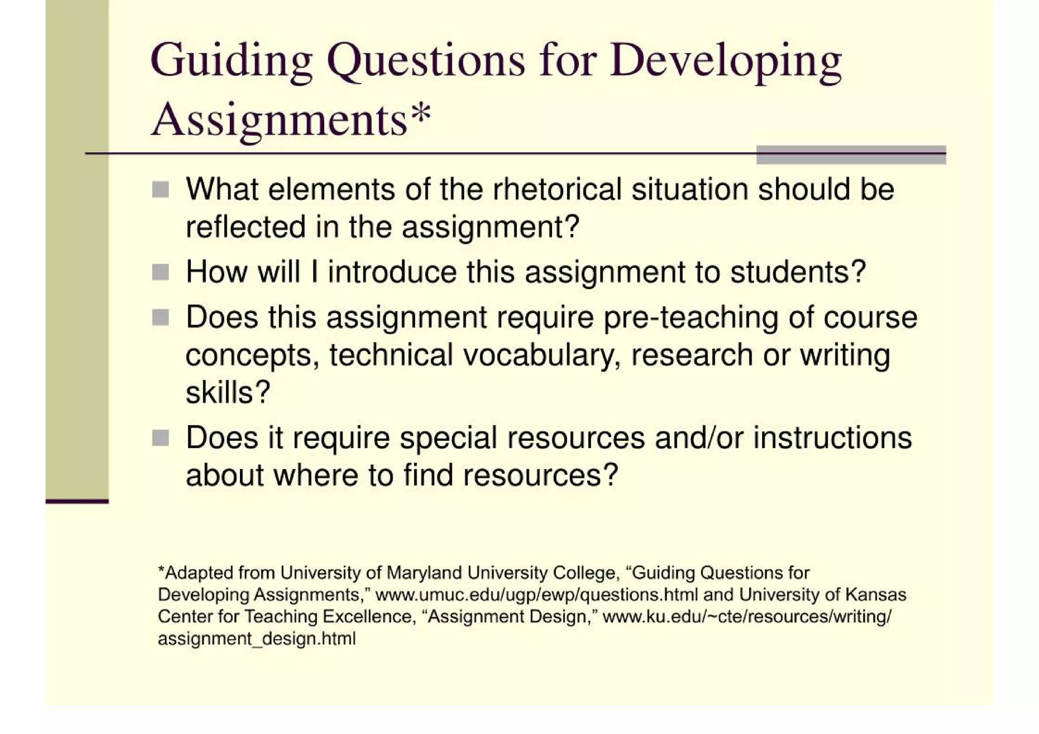 Writing Assignment And Rubric Design | PDF