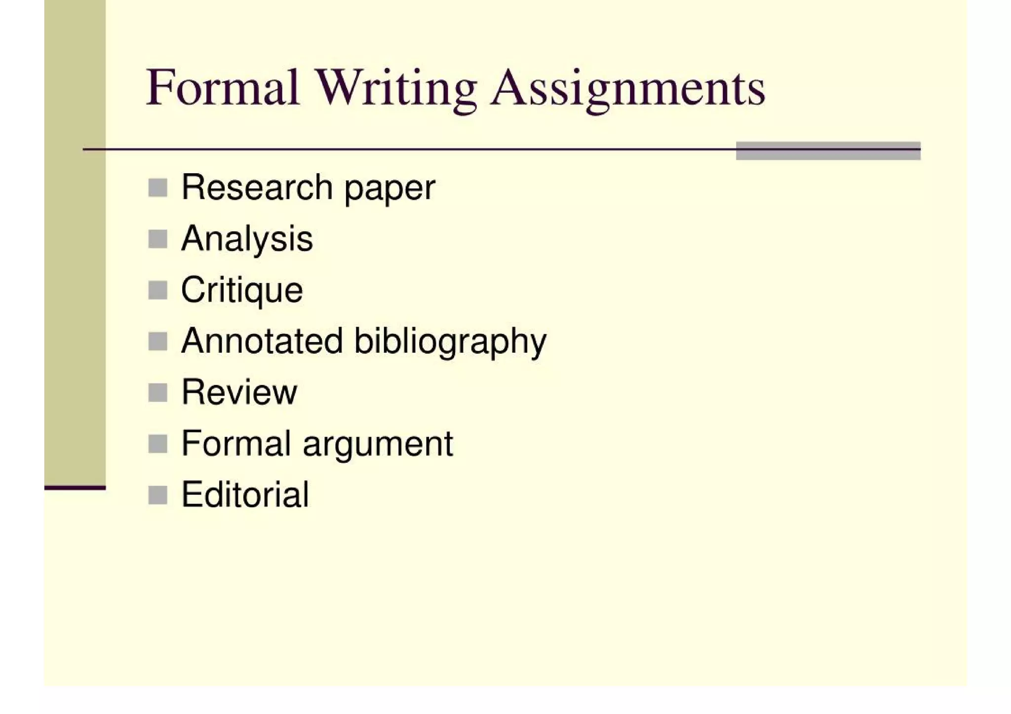 Writing Assignment And Rubric Design | PDF