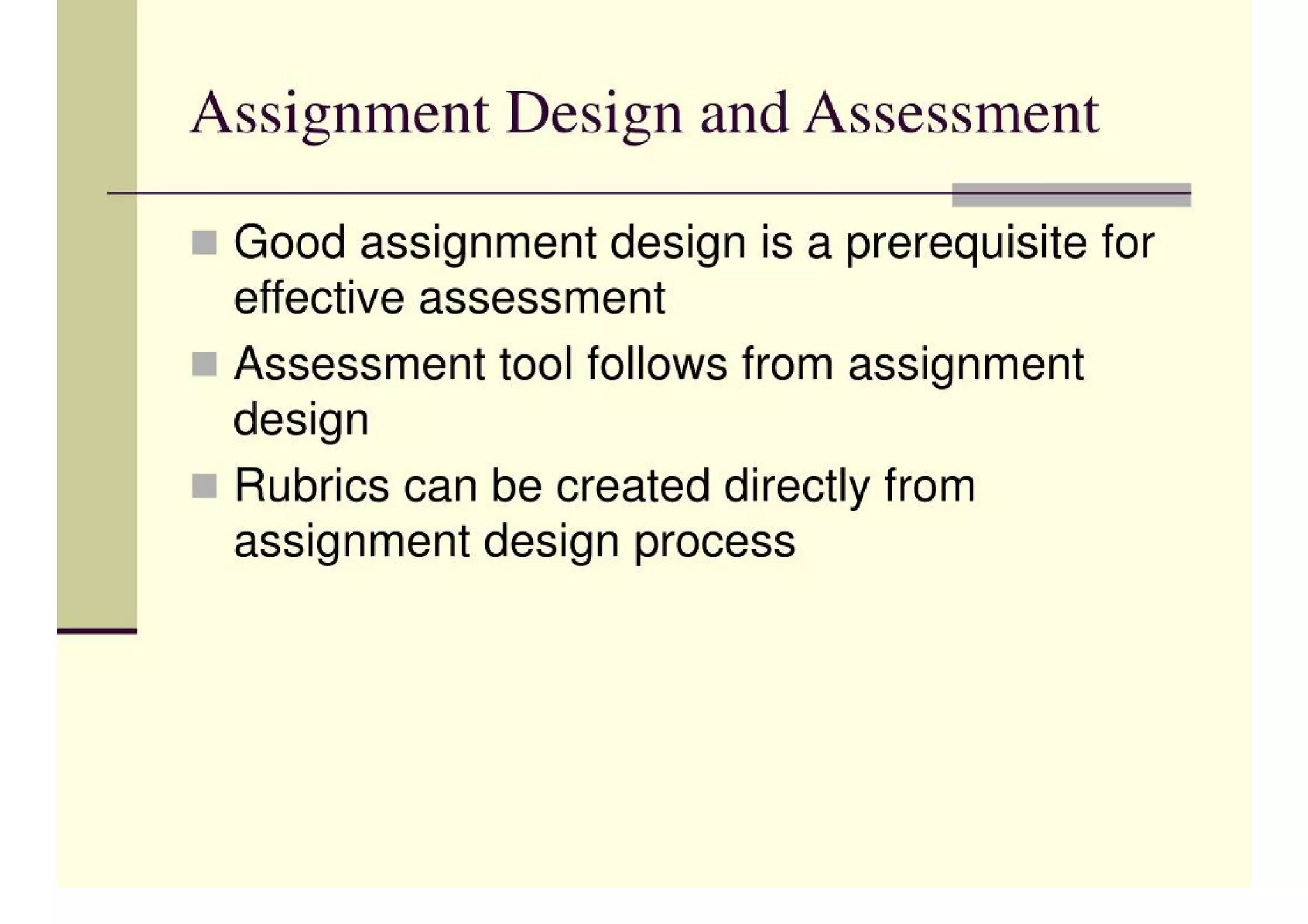 Writing Assignment And Rubric Design | PDF