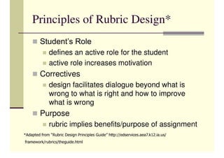 Writing Assignment And Rubric Design | PPT