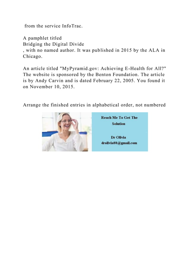 Writing Assignment APA FormatPrepare reference entries. Cre.docx