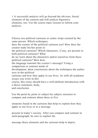 Writing Assignment Comic Strip or Political Cartoon Analysis .docx