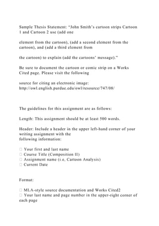 Writing Assignment Comic Strip or Political Cartoon Analysis .docx
