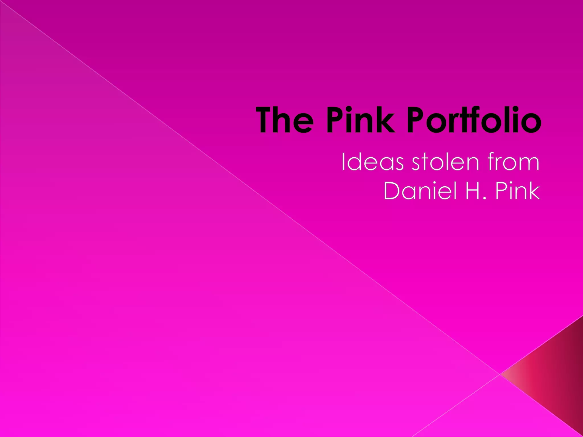 Pink Portfolio Exercises | PPTX