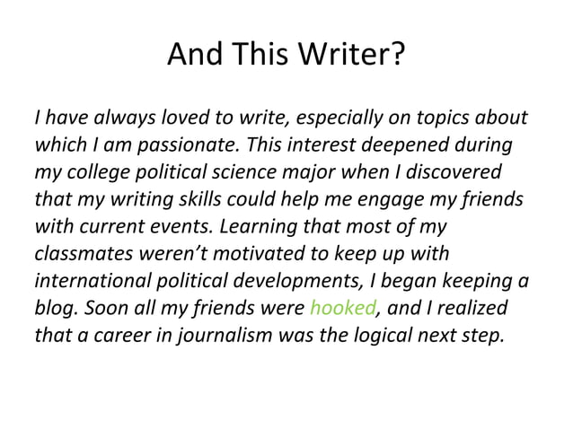 Writing a statement of purpose Module 2 | PPT