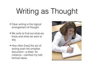 106 slides 2 2013: Writing as Thinking | PPT