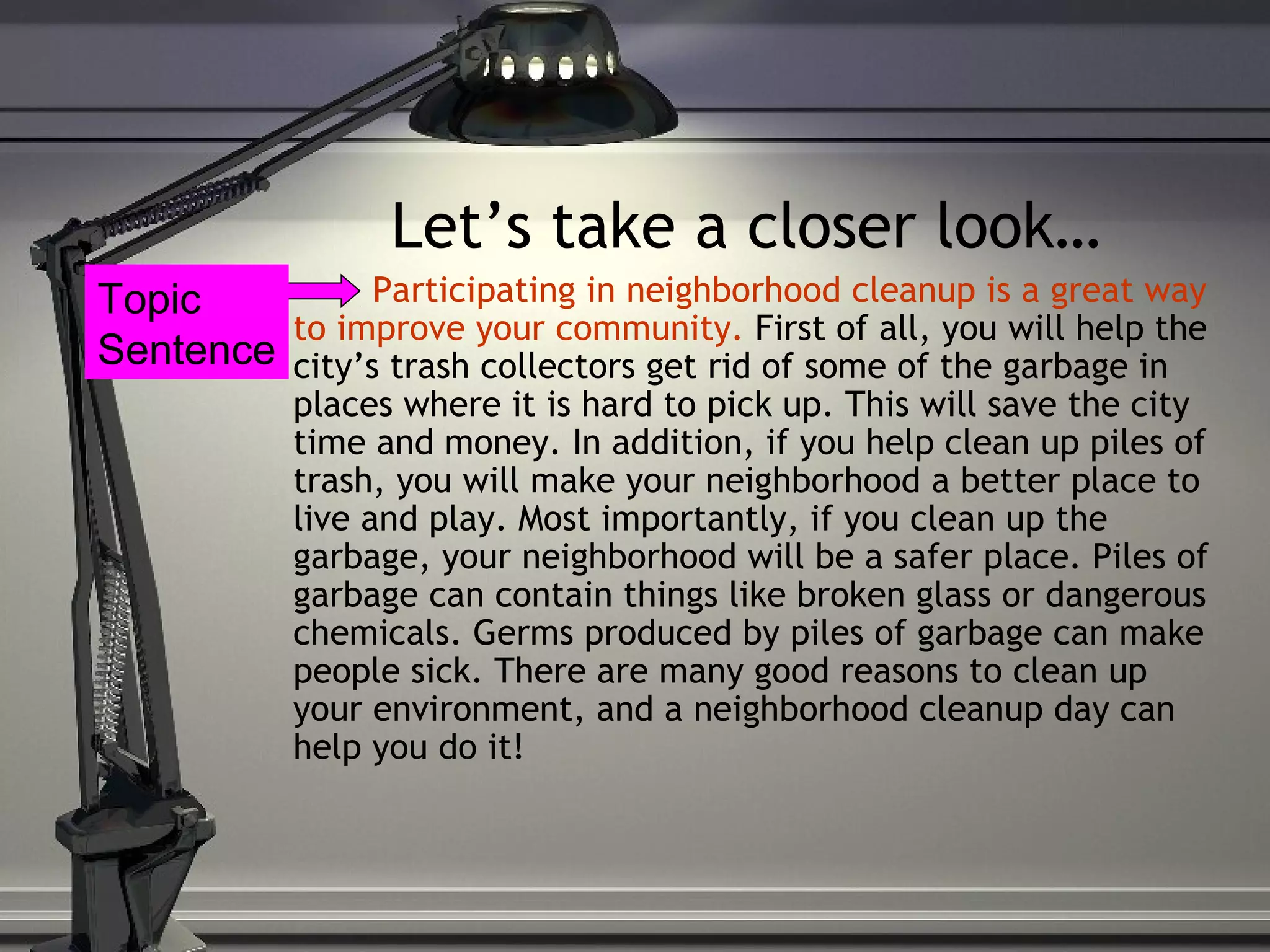 Writing a strong paragraph slideshare | PPT