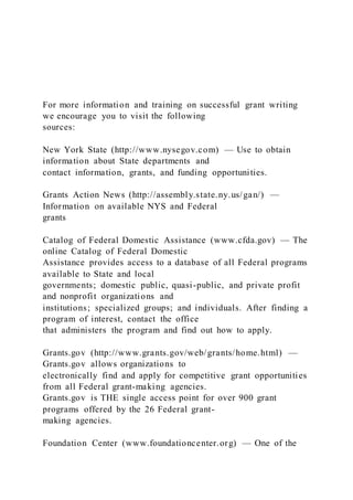 Writing a successful grant proposal and detailed budget | PDF