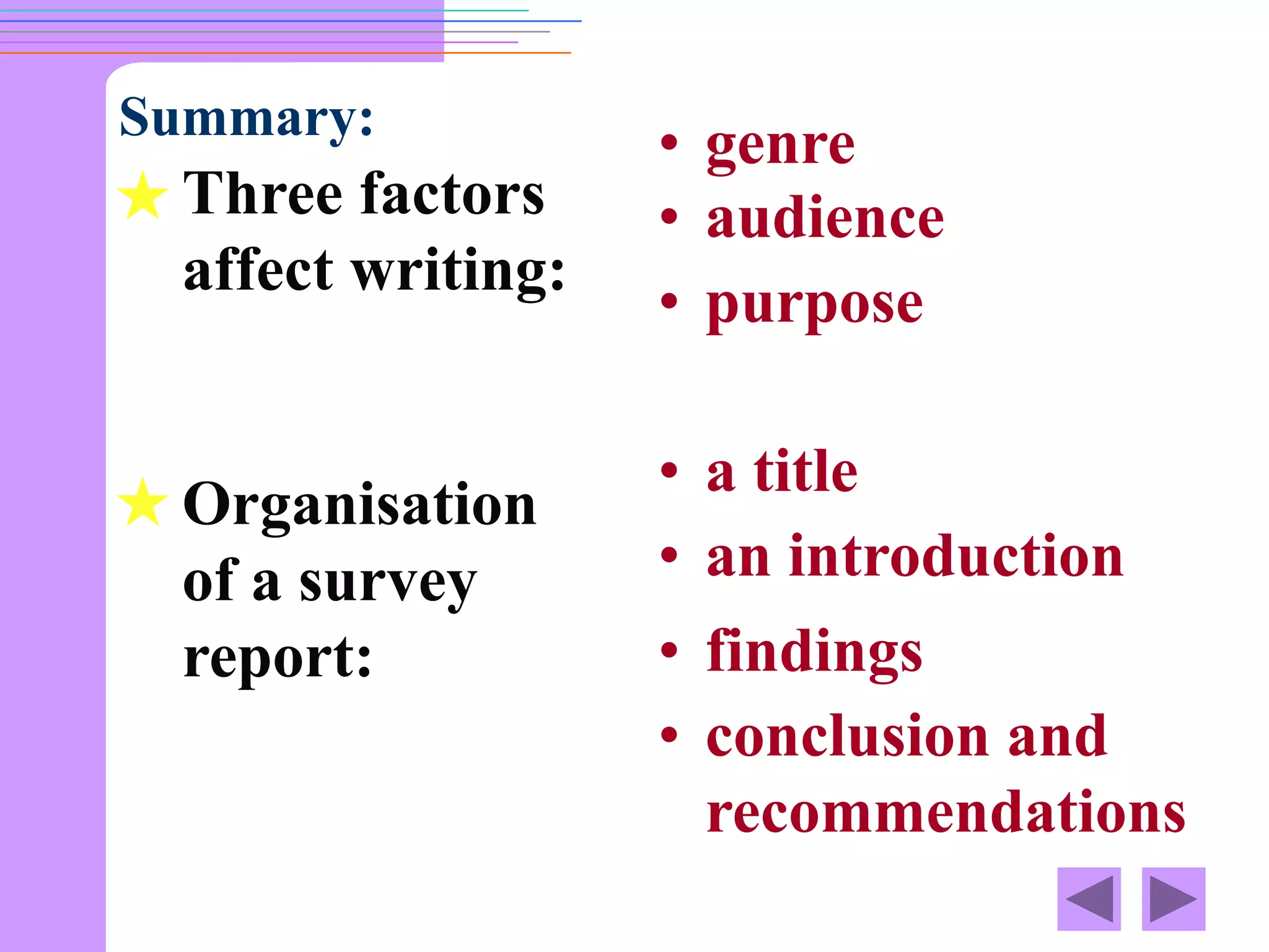 WRITING A SURVEY REPORT.ppt