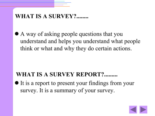 WRITING A SURVEY REPORT.ppt | Fitness and Exercise | Healthy Living
