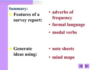 WRITING A SURVEY REPORT.ppt