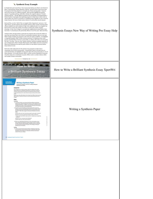 writing a synthesis paper.pdfWriting A Synthesis Paper | PDF