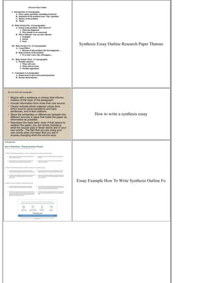 writing a synthesis paper.pdfWriting A Synthesis Paper | PDF