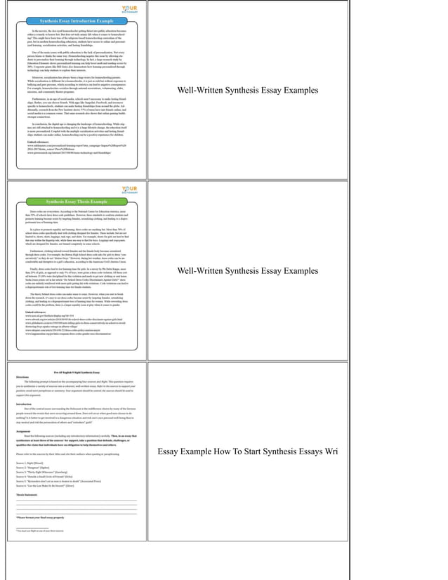 writing a synthesis paper.pdfWriting A Synthesis Paper | PDF
