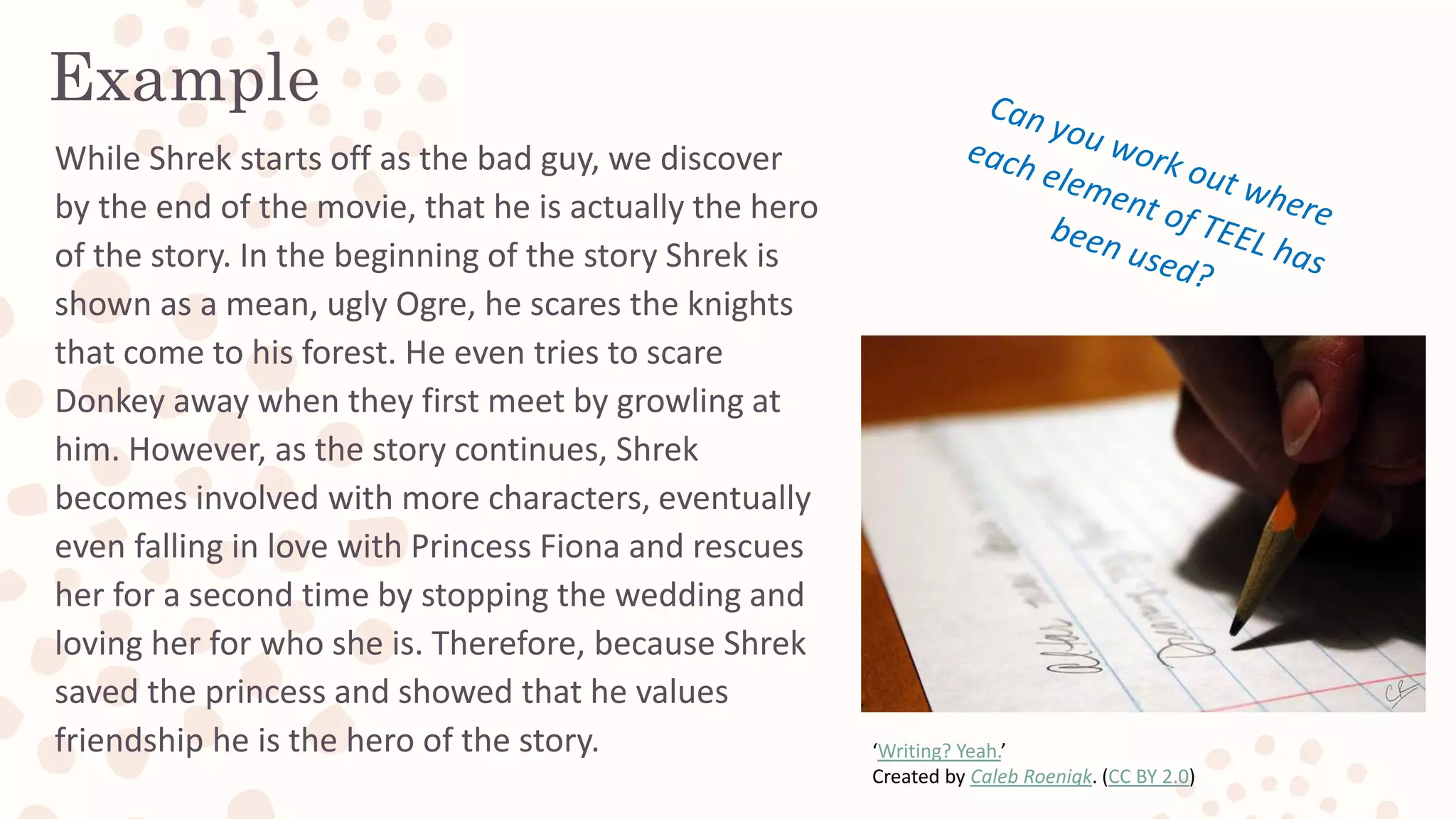 Writing a teel paragraph for beginners | PPTX