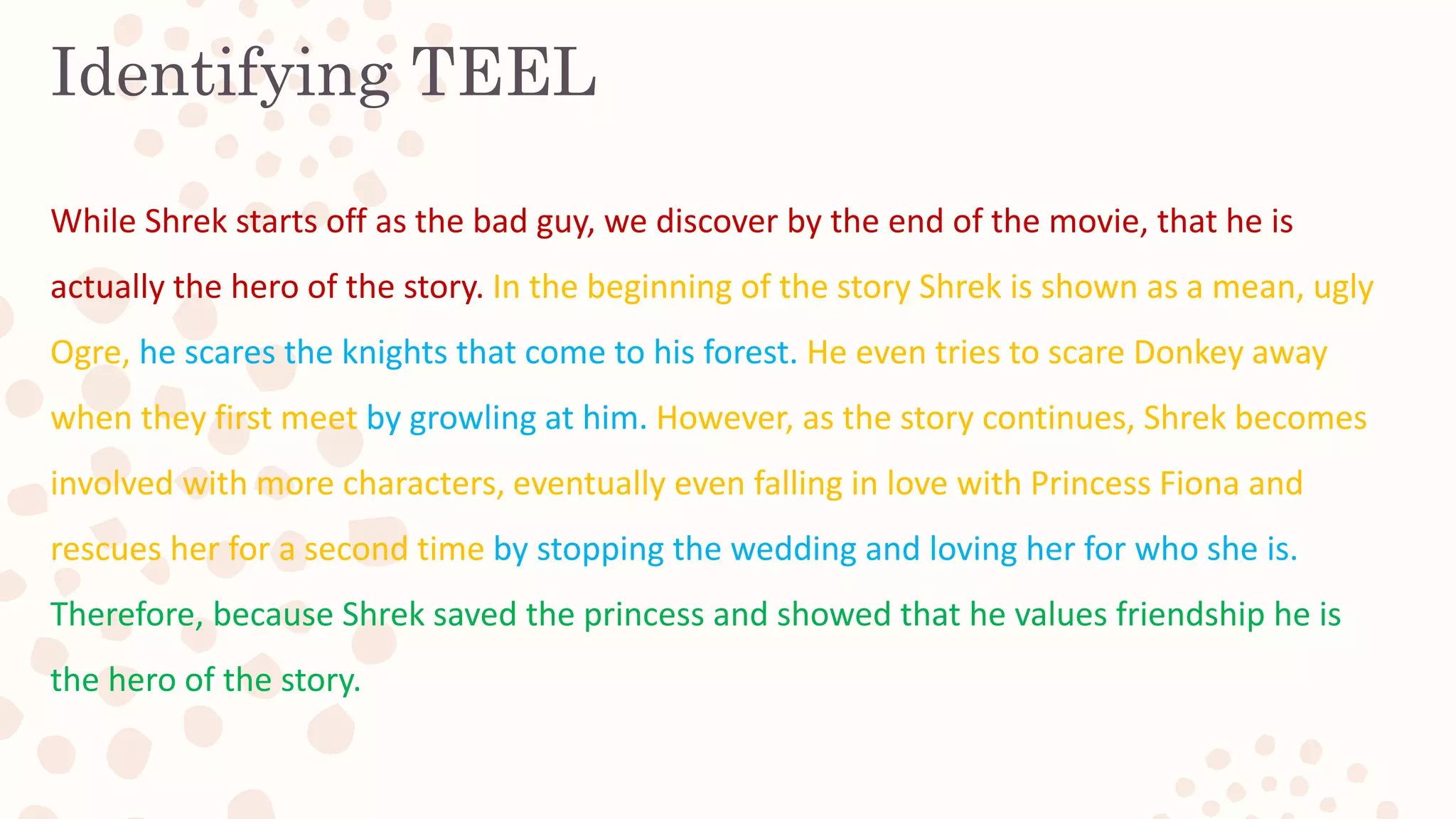 Writing a teel paragraph for beginners | PPTX