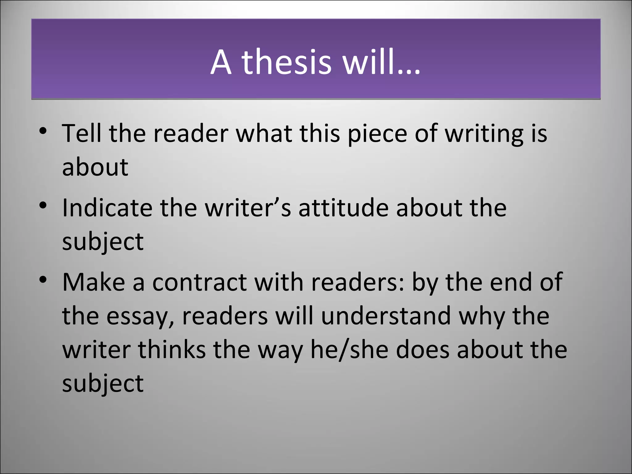 Writing a thesis_statement | PPT