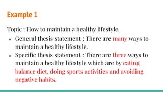 Writing a Thesis Statement | PPT