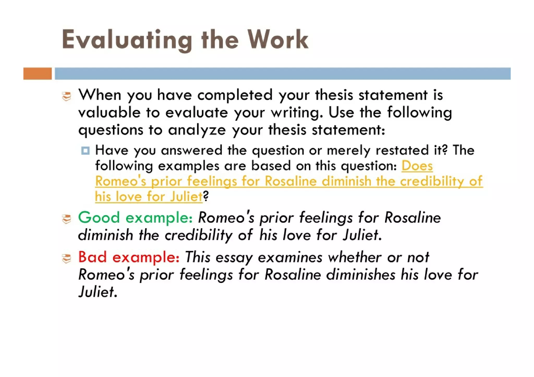 Writing A Thesis Statement | PPT