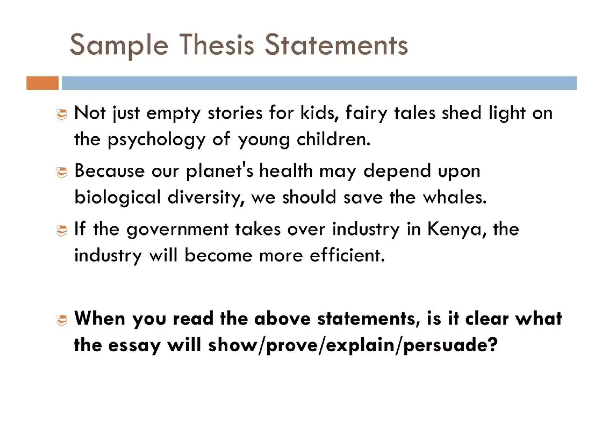 Writing A Thesis Statement | PPT