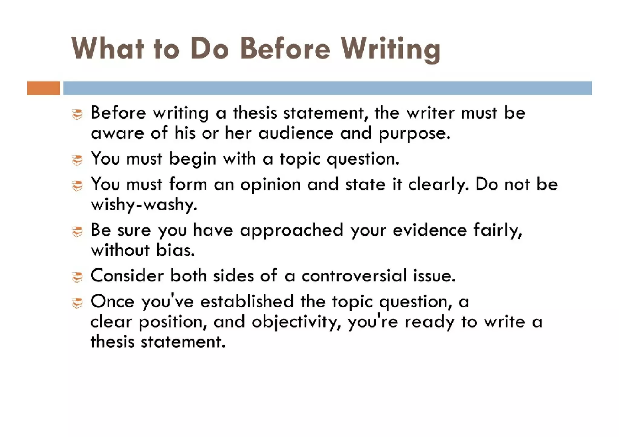 Writing A Thesis Statement | PPT