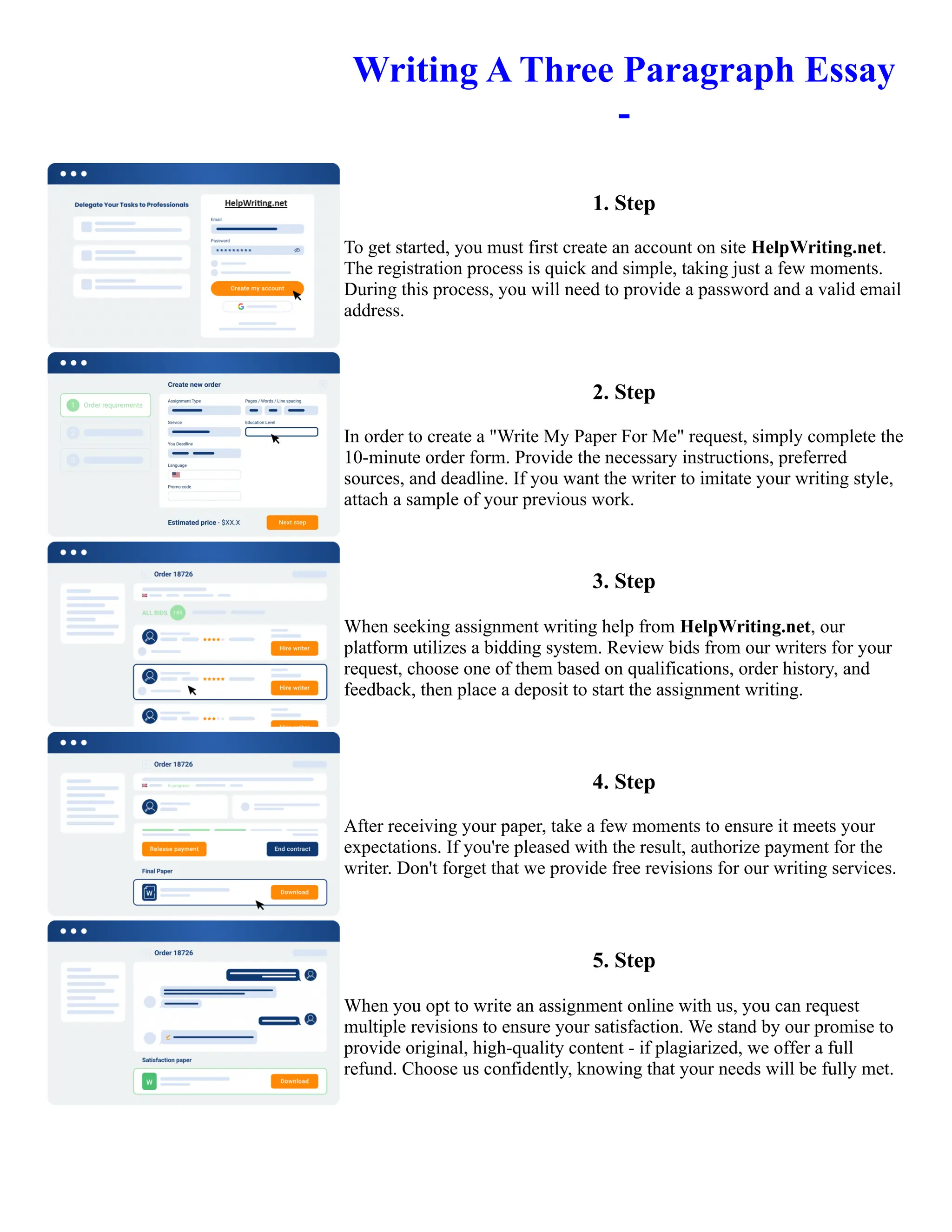 Writing A Three Paragraph Essay - | PDF