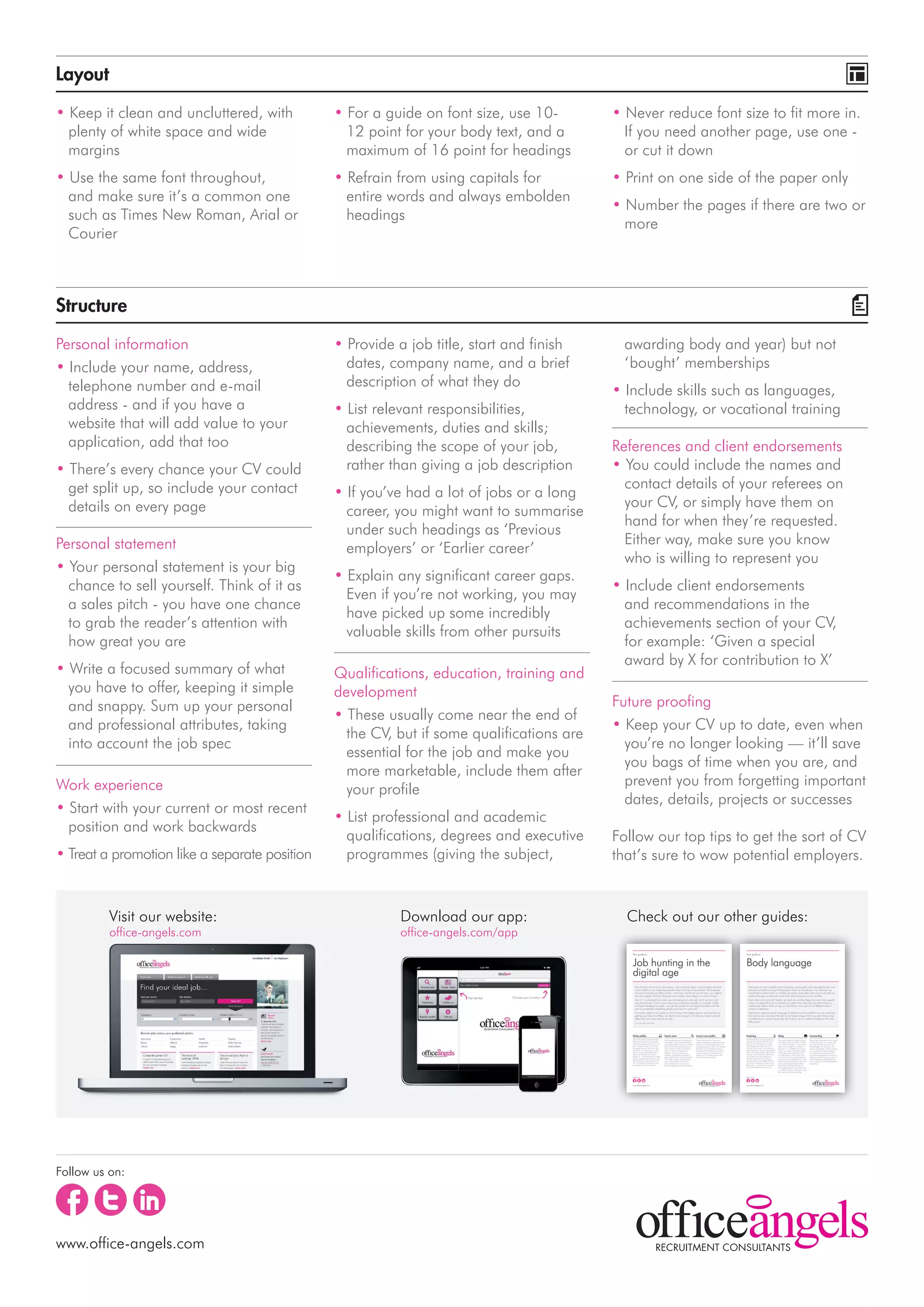 Writing a tip top cv | PDF